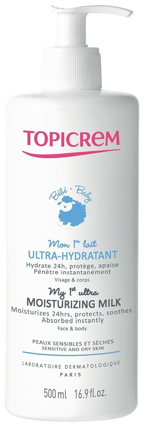 Ультра-увлажняющее детское молочко Topicrem, Baby My 1st Moisturizing Milk 500мл