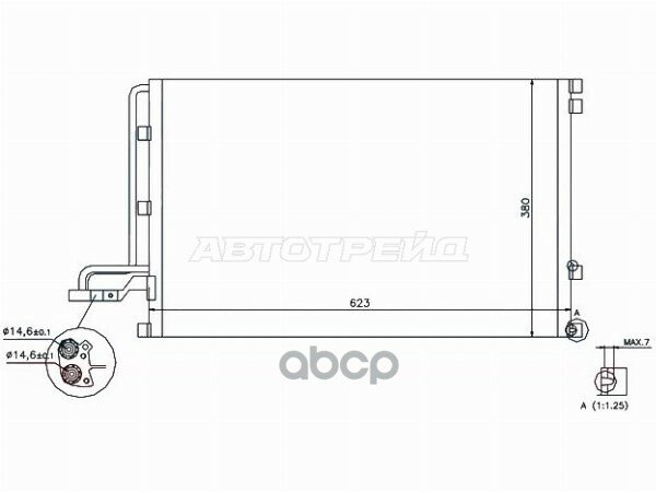 Радиатор кондиционера Volvo C30 06-13 / C70 05-13 Sat арт. ST-VL07-394-0