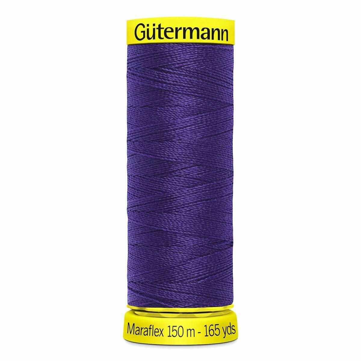 Нить для шитья Guetermann Maraflex 120/150 м для эластичных, трикотажных материалов, 100% ПБТ, темно-фиолетовый, 5 шт (08)