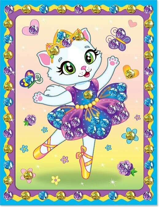 Алмазная мозаика Клевер "Фиалочка", Пуантики, пайетки (АМ 42-017)