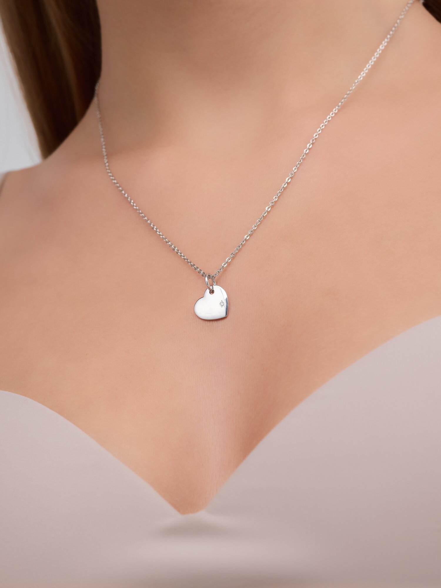 Подвеска, серебро, 925 проба, родирование, фианит