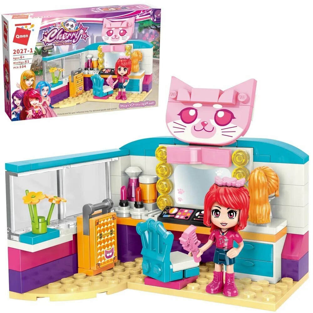 Конструктор Qman Музыкальный фестиваль Черри Мяу Мяу 104 lдет 6+ 2027-1