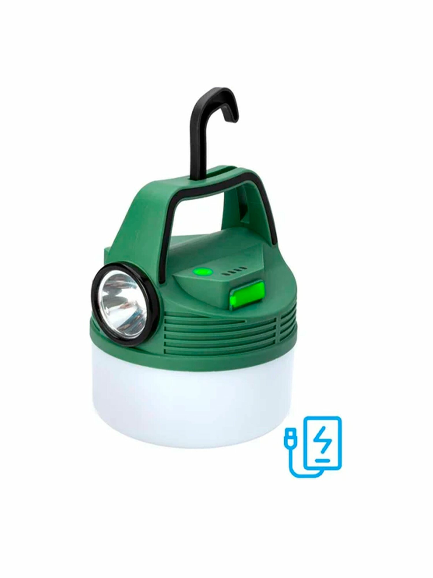 Фонарь кемпинговый, светодиодный, аккумуляторный, 16Вт+3Вт, Li-ion, космос