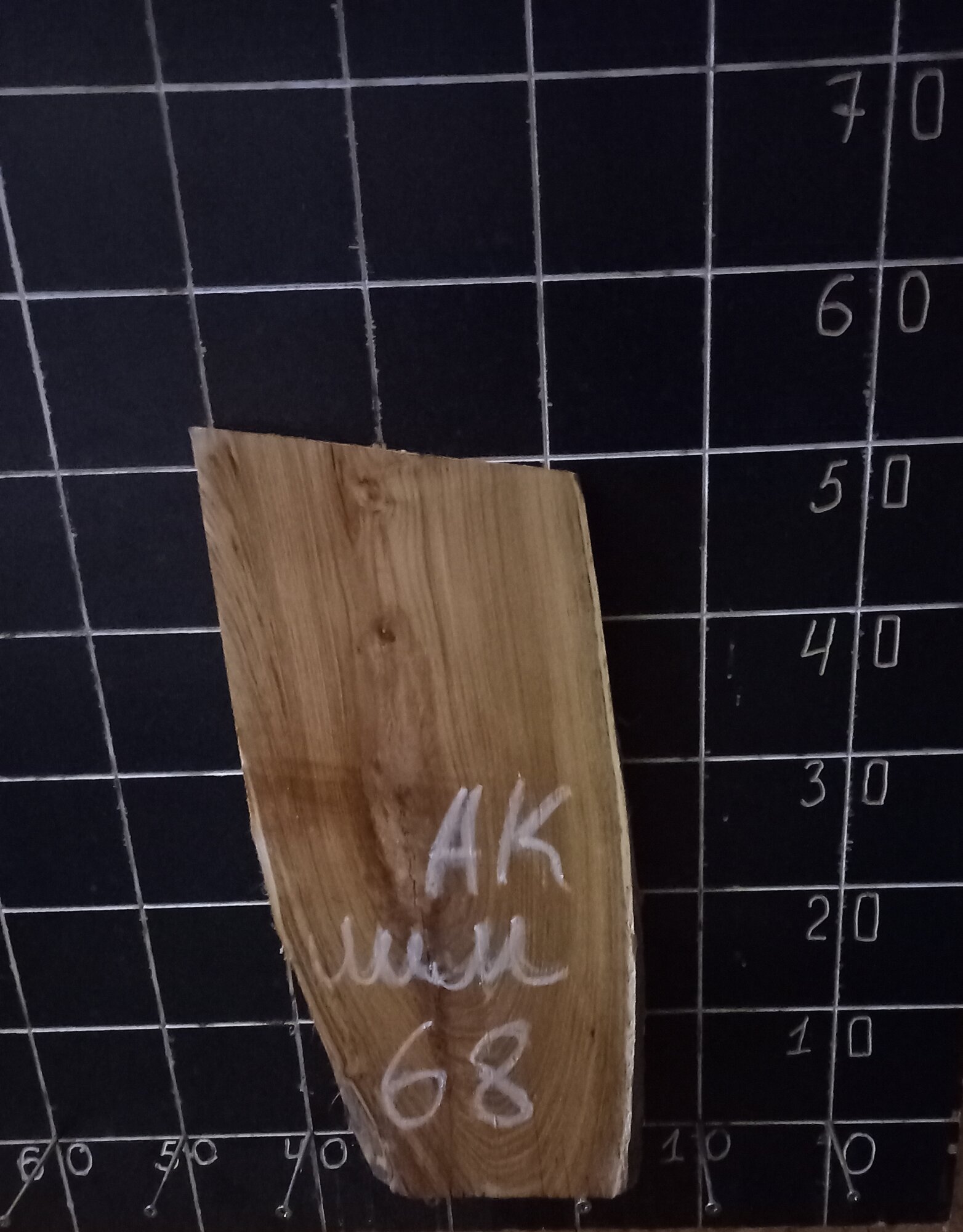 Слэб доклес, акация белая, необрезной, для мебели, 2x24x50см