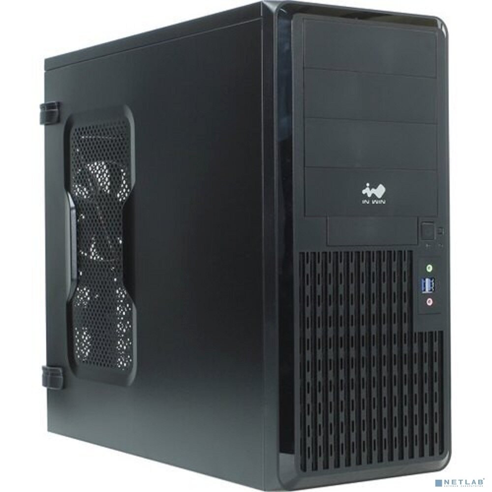Midi Tower InWin PE689 Black 650W B65E 80plus Bronze USB3.0*2+A(HD)+front fan 120mm*1+rear fan 120mm*1+ 2*2SATA+1*1SATA / holes for SL20” RACKMOUNT