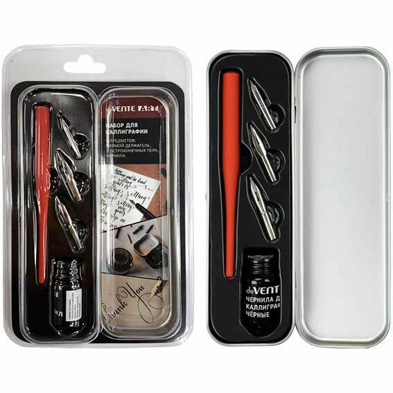Набор для каллиграфии deVENTE "Art" 5 штук, в металлической коробке