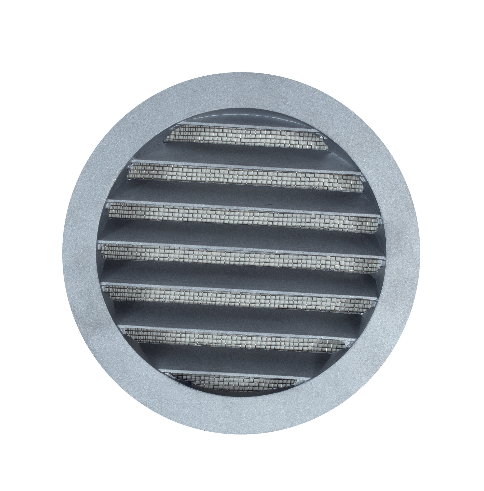 Решетка вентиляционная d 125 мм металлическая с мелкой сеткой для приточного клапана стенового КИВ-125 (КПВ-125)