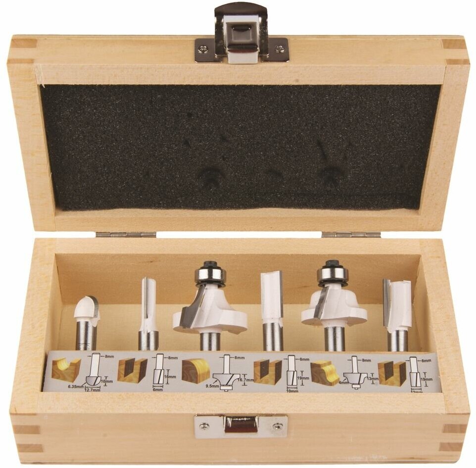 MAKITA D-53540 Набор фрез 6 шт. (хвостовик 8 мм)
