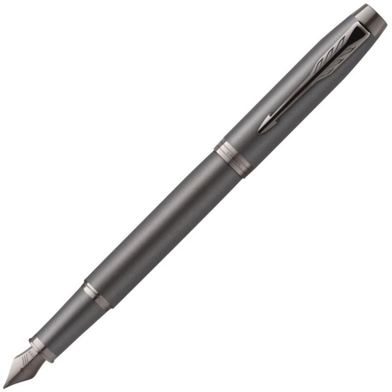Ручка перьевая Parker "IM Professionals Monochrome Titanium", синяя, 1,0 мм, подарочная упаковка (2172959)