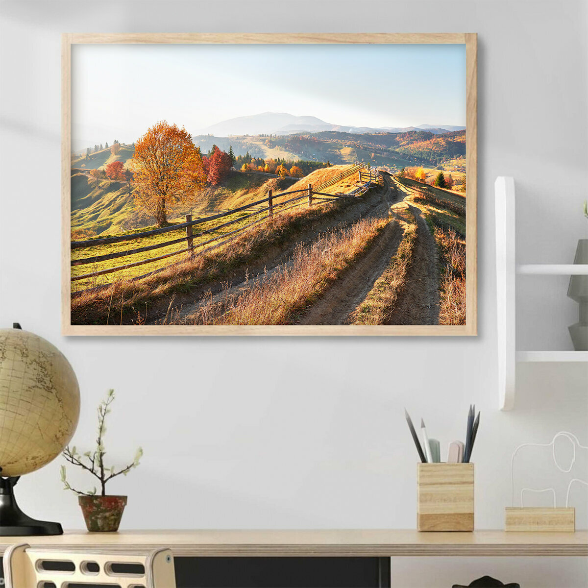 Постер "Поле" 40x50 без рамки на стену для интерьера
