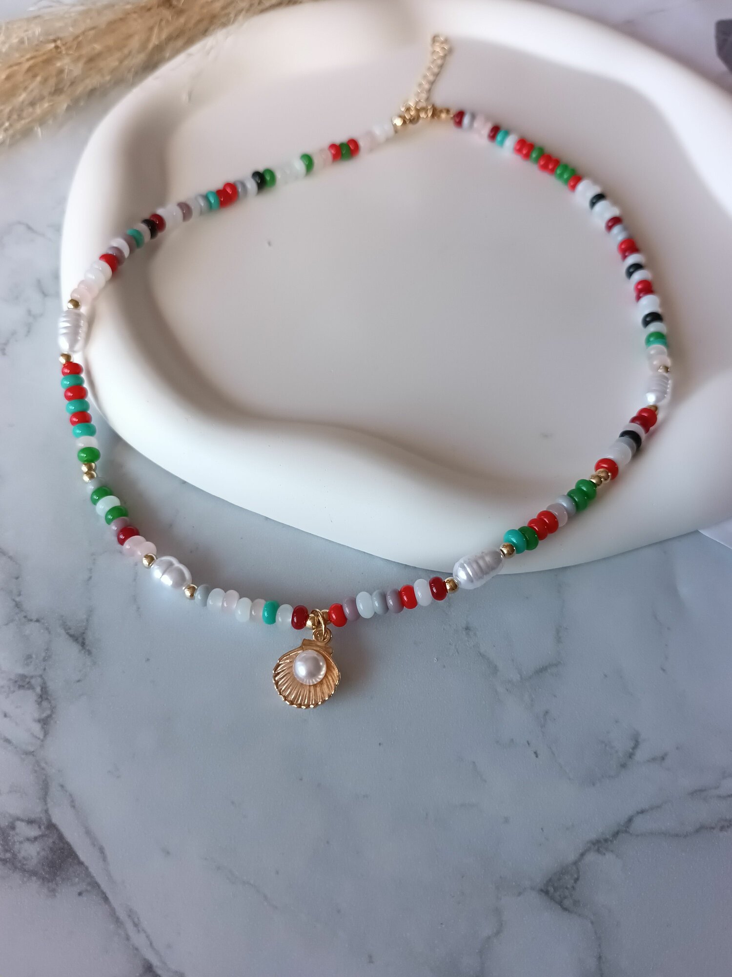 Колье, жемчуг имитация