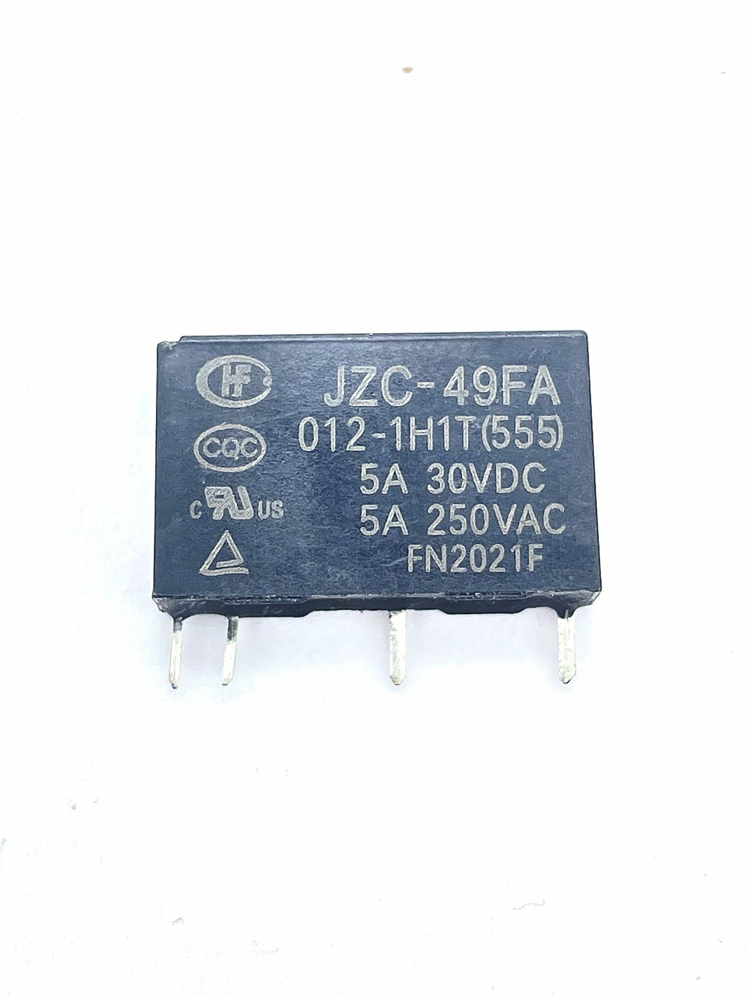 Реле электромагнитное DC 12в, 5а, SPST-NO, 20*5*12.5мм, Hongfa JZC-49FA 012-1H1T(555)