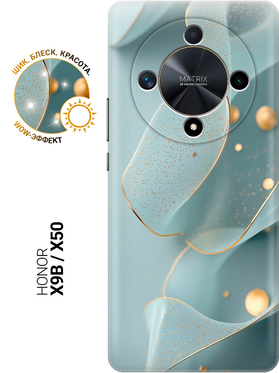 Силиконовый чехол на Honor X9b / X50 с принтом "Волны вдохновения"