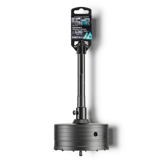 Metallica Коронка тв. спл. SDS-max Optima 130x250/110 мм, h=50мм, М22,0х2,0 мм, с адаптером
