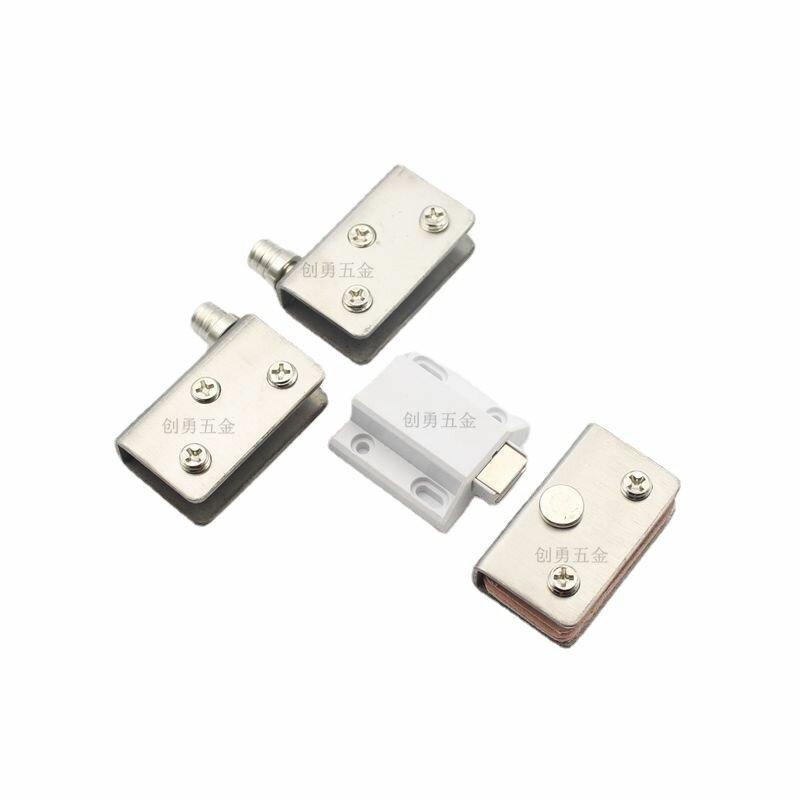 Стопор для двери шкафа с зажимом стекла, бампер из нержавеющей стали, магнитный , зажим на одну дверь 8-10 мм