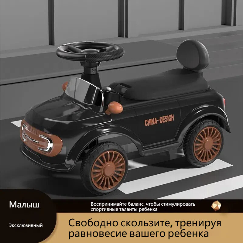 Музыкальный толокар Mercedes-Benz 02, 4 колеса, с родительской ручкой