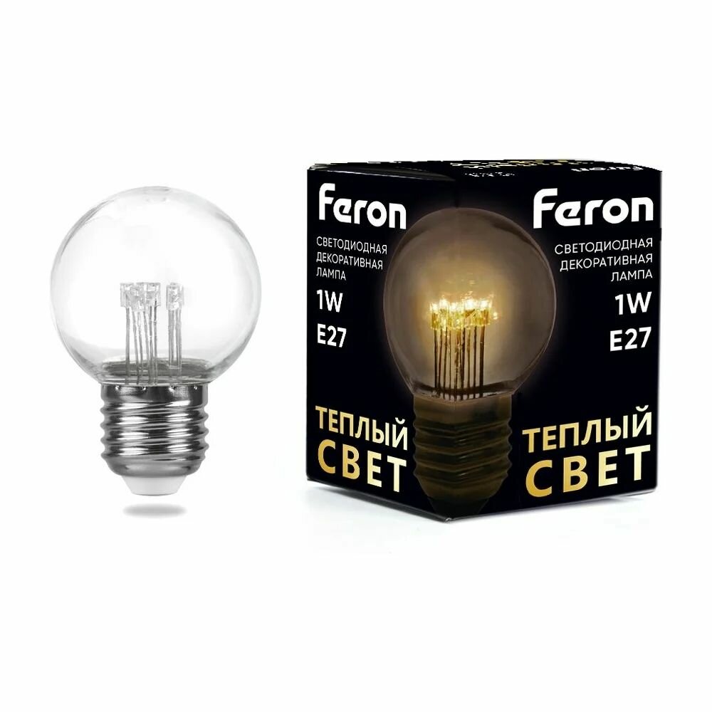 Светодиодная лампа FERON LB-378 E27 1W 2700K 41918