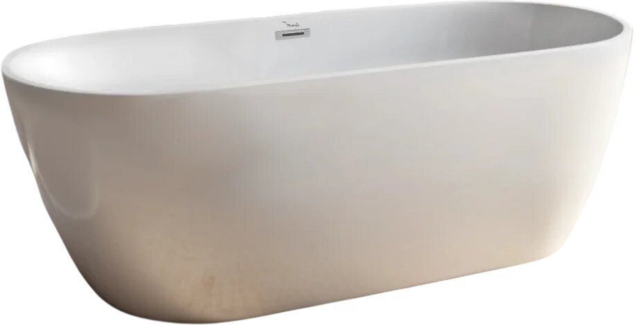 Акриловая ванна Ceruttispa d'ISEO170II 170x75, с каркасом, отдельностоящая, белая, глянцевая, овальная, антискользящее покрытие