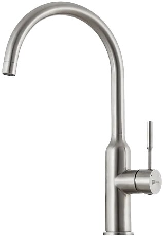 Смеситель для кухни Lemark Expert LM5079S с поворотным изливом, матовый, однорычажный, нержавеющая сталь, с керамическим картриджем