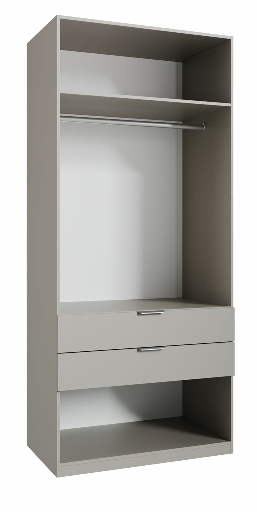 Шкаф для одежды Техас, стеллаж, холодный серо-коричневый