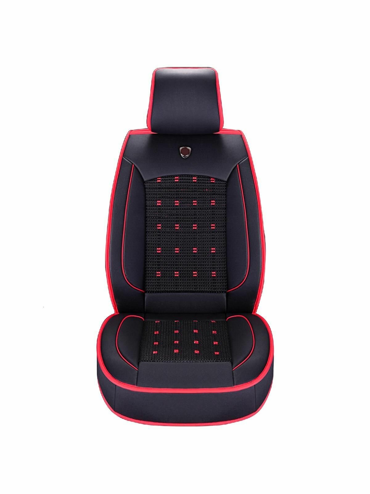 Матрасвавтомобиль, Универсальная кожаная подушка автокресла Four Seasons-стандартное одноместное сиденье из черного и красного шелка ice silk