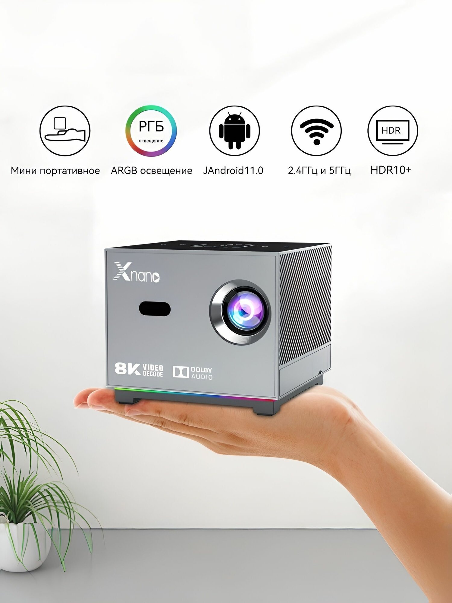 Оверхед-проектор, разрешение 4К, беспроводные интерфейсы Bluetooth и Wi-Fi