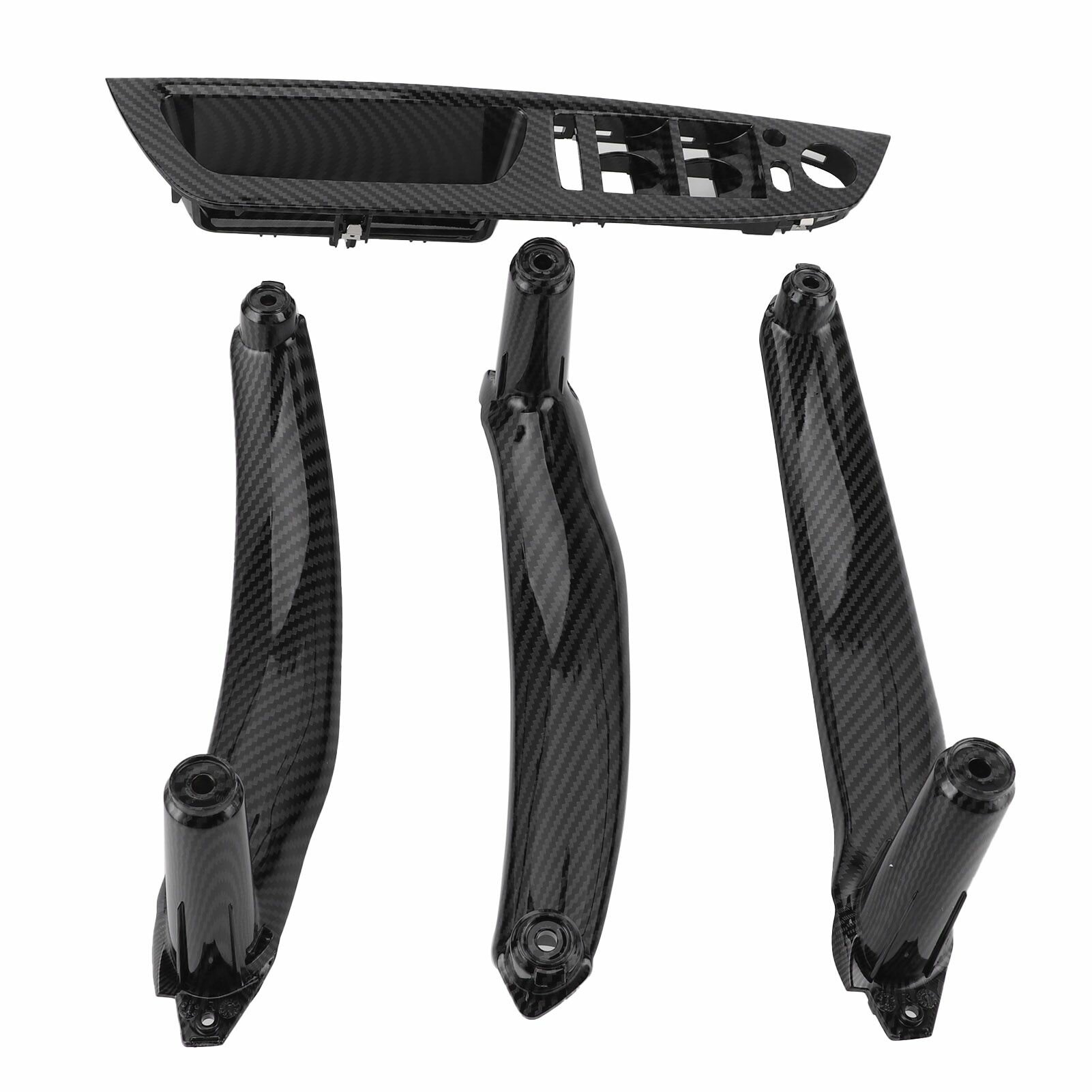 Декоративная отделка ручки двери из карбонового волокна для X5 X6 E70 E71 2007-2013, легкая установка, безопасный ABS