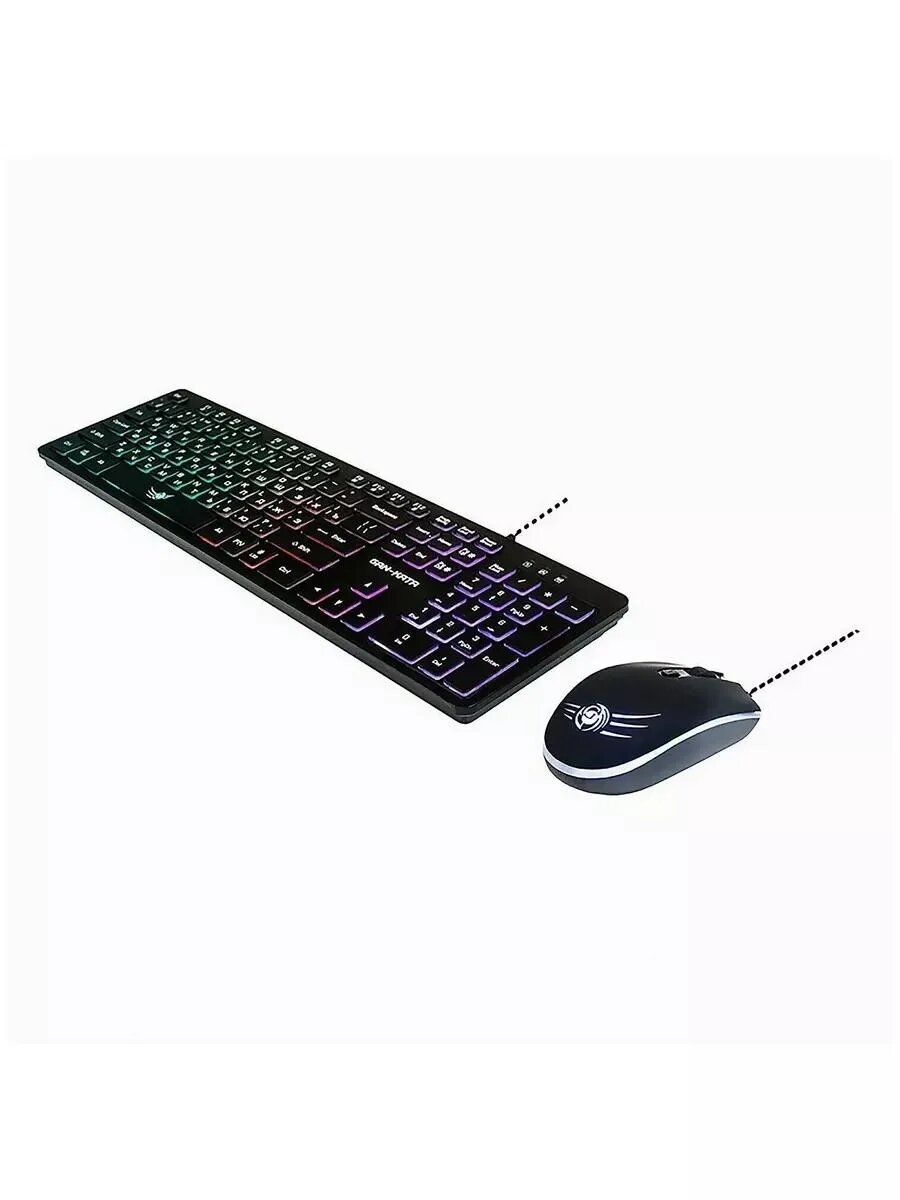 Комплект игровой проводной клавиатура и Мышь KMGK-1707U