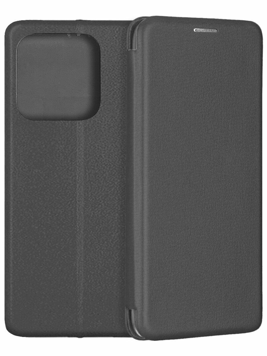 Чехол-книжка для Redmi Note 14 4G черный / подставка, отделение для карт