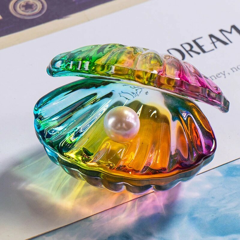 1 шт, хрустальная раковина, светоотражающая ракушка с жемчужным орнаментом в виде моллюска, радужная прочная хрустальная фигурка ракушки, коллекционный ловец солнца, Colorful AB color