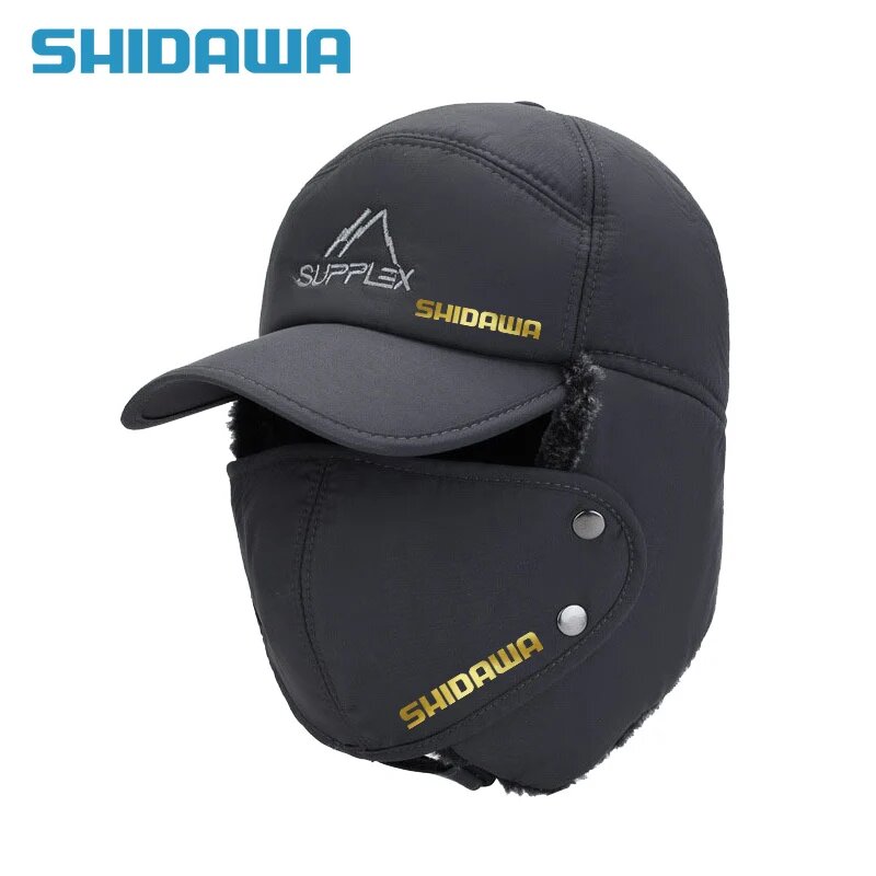 Мужская зимняя рыболовная Кепка Shidawa, велосипедные шапки для защиты ушей на открытом воздухе, ветрозащитные зимние лыжные шапки унисекс, бархатные теплые шапки, 8, Один размер, Унисекс