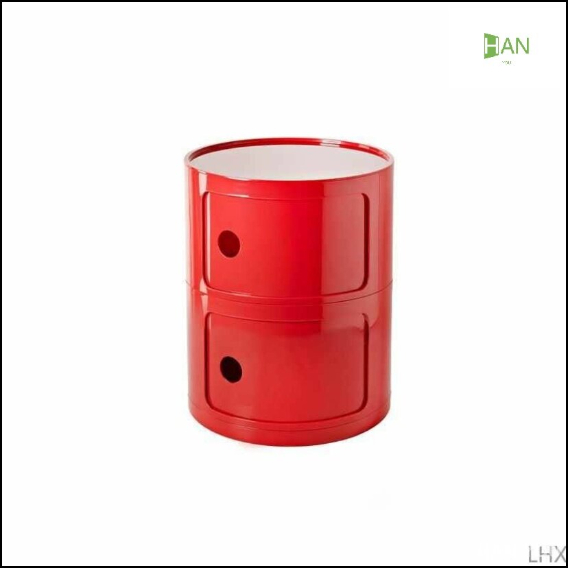 Тумба для хранения Kartell Componibili, красный， пластик, 2 отсека