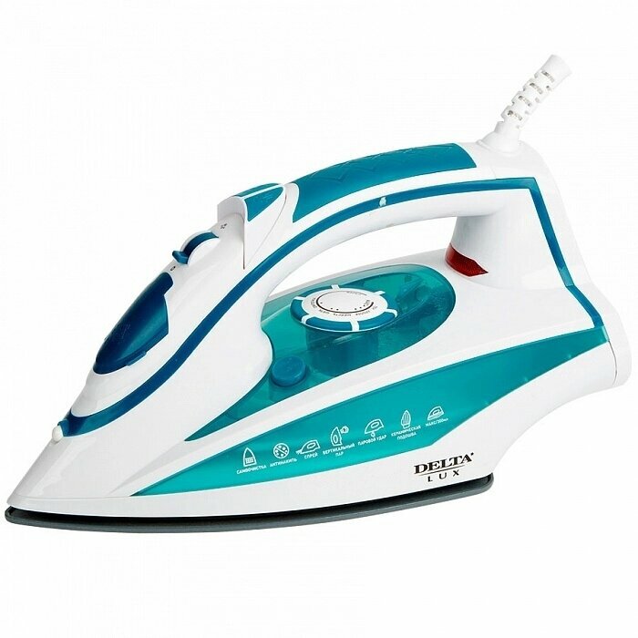 Утюг для одежды DL-352 белый с бирюзовым
