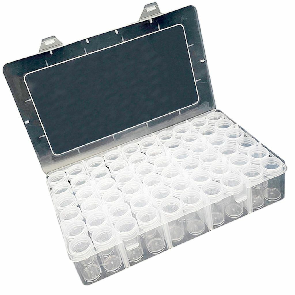 Коробка для хранения, (1 комплект) детали для круглых бутылок, пластиковая коробка для хранения семян с наклейками-60 бутылок в упаковке (не входят в комплект) вставка с наклейками