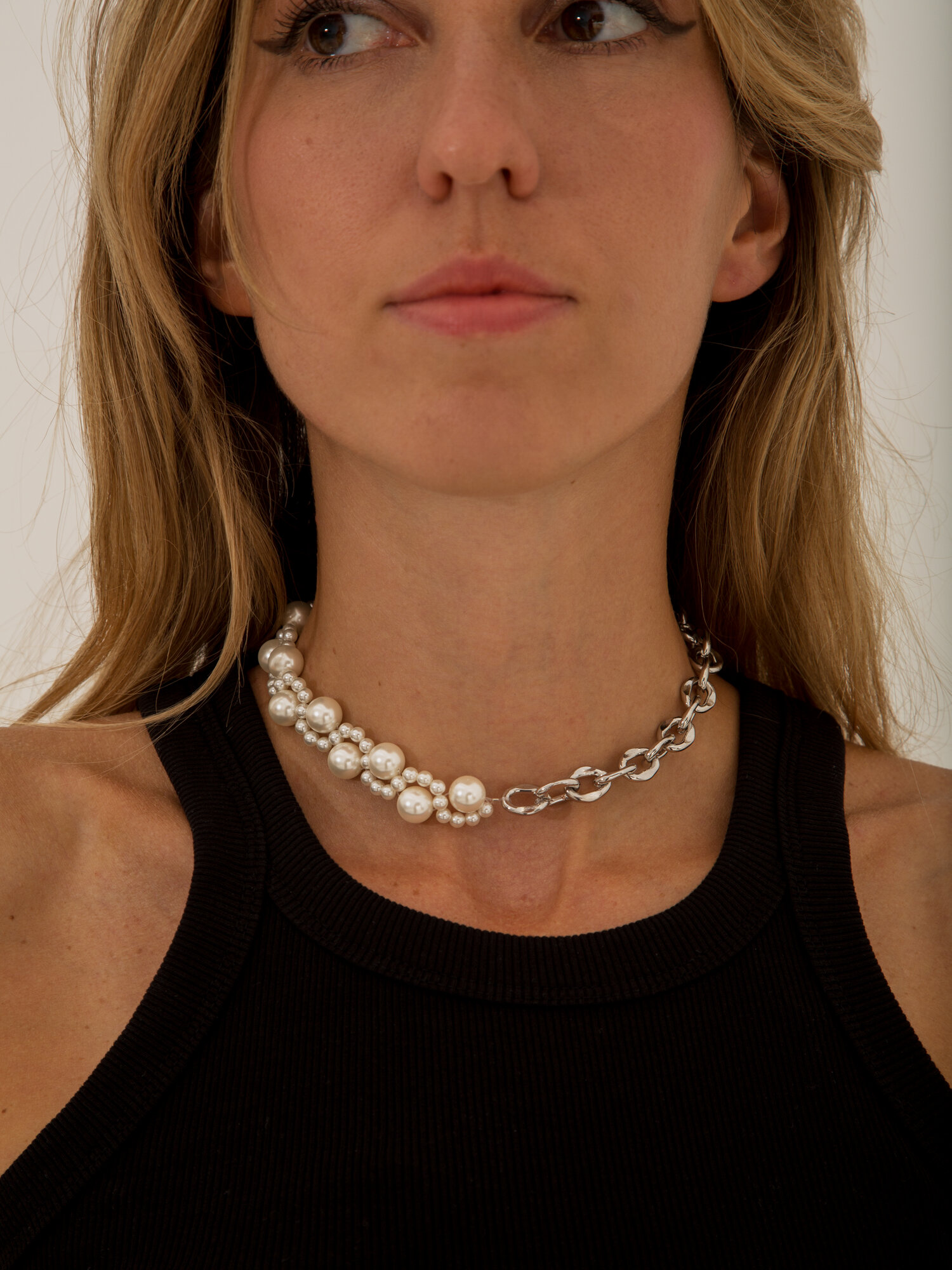 Колье, жемчуг пресноводный, жемчуг имитация