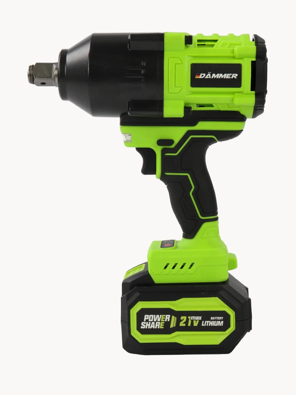 Гайковерт аккумуляторный бесщеточный ударный DAMMER 21 V, 500 Нм, 2 АКБ