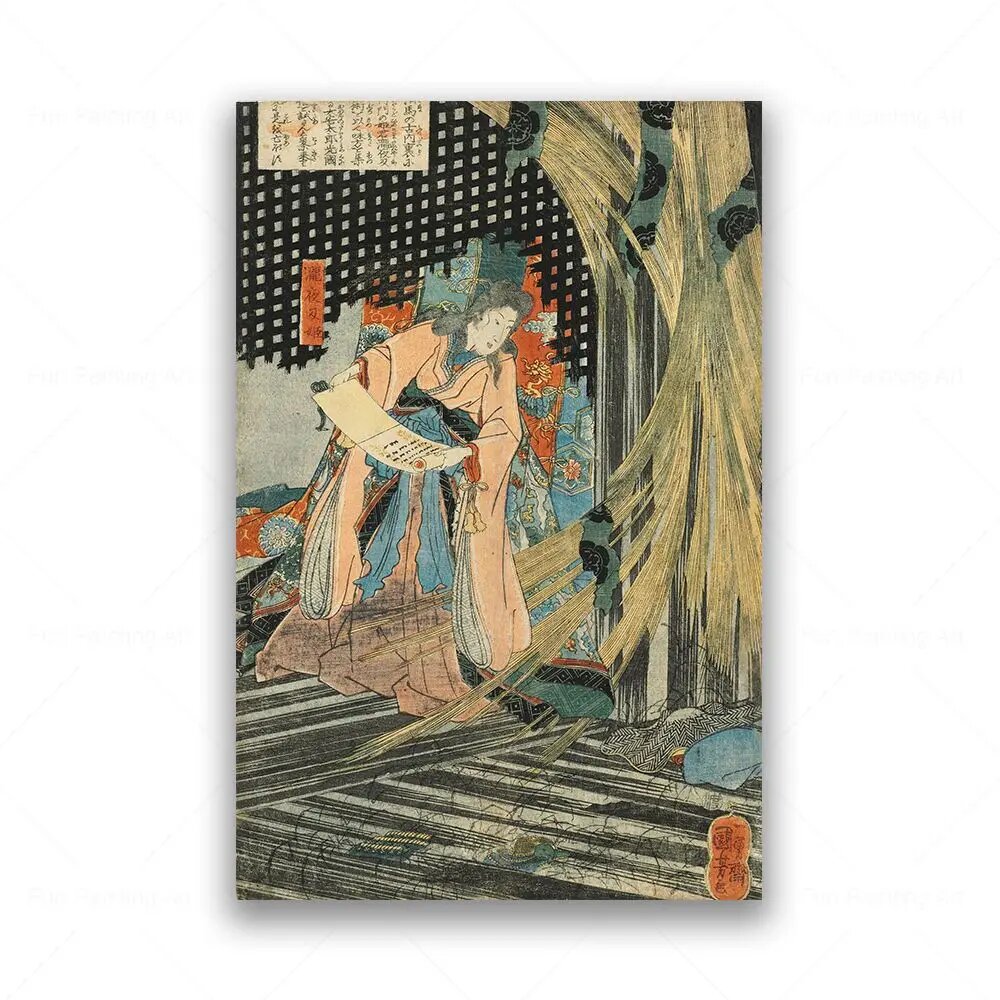 Настенная картина "Призрак укиё-э", канвас 01, 40x60cm Unframed