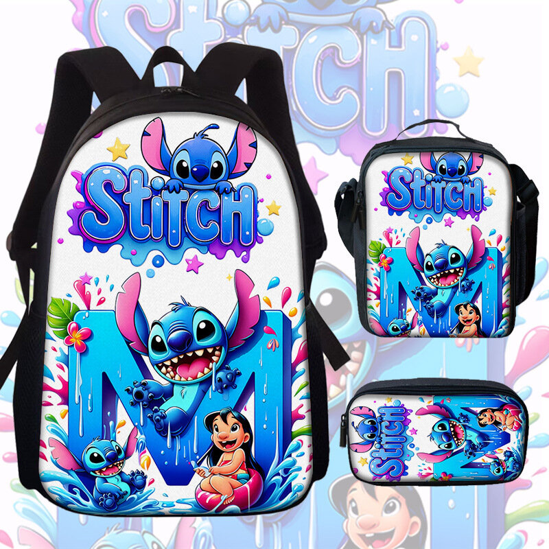 Рюкзак европейского и американского школьного сезона, аниме, мультяшная стежка, школьная сумка из трех предметов, детский рюкзак для начальной школы