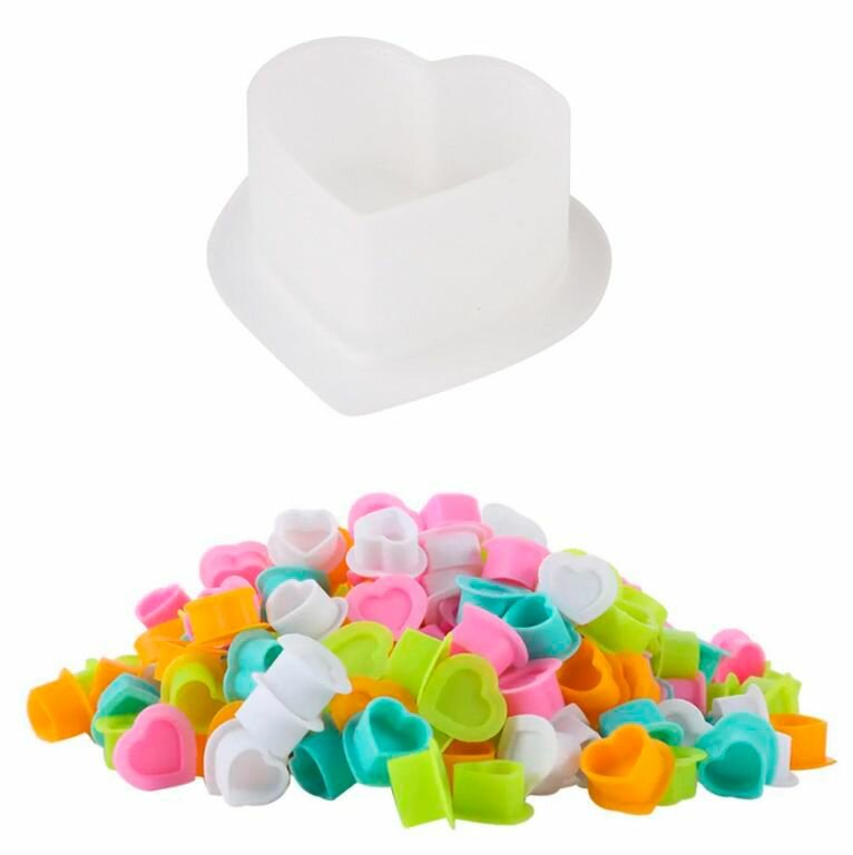 Силиконовые колпачки для пигмента и тату краски OZER Love Ink Caps 50 шт