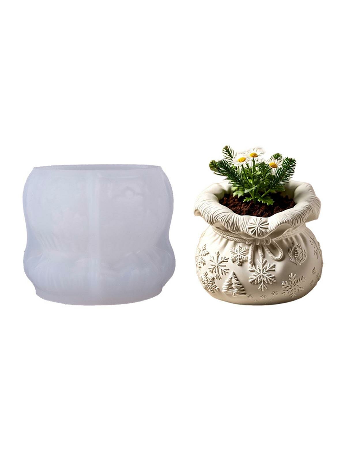 Гибкая силиконовая форма для кашпо для изготовления контейнеров для свечей в форме Lucky Bag