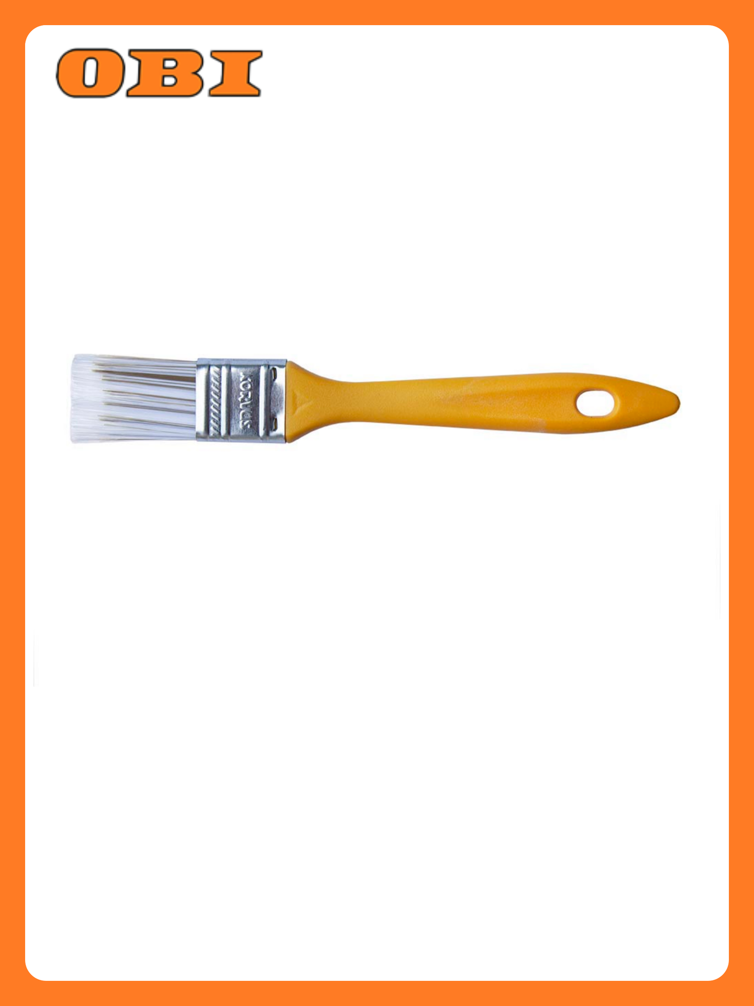 Кисть плоская "Хобби" искусственная щетина, пласт. рукоятка, 25мм