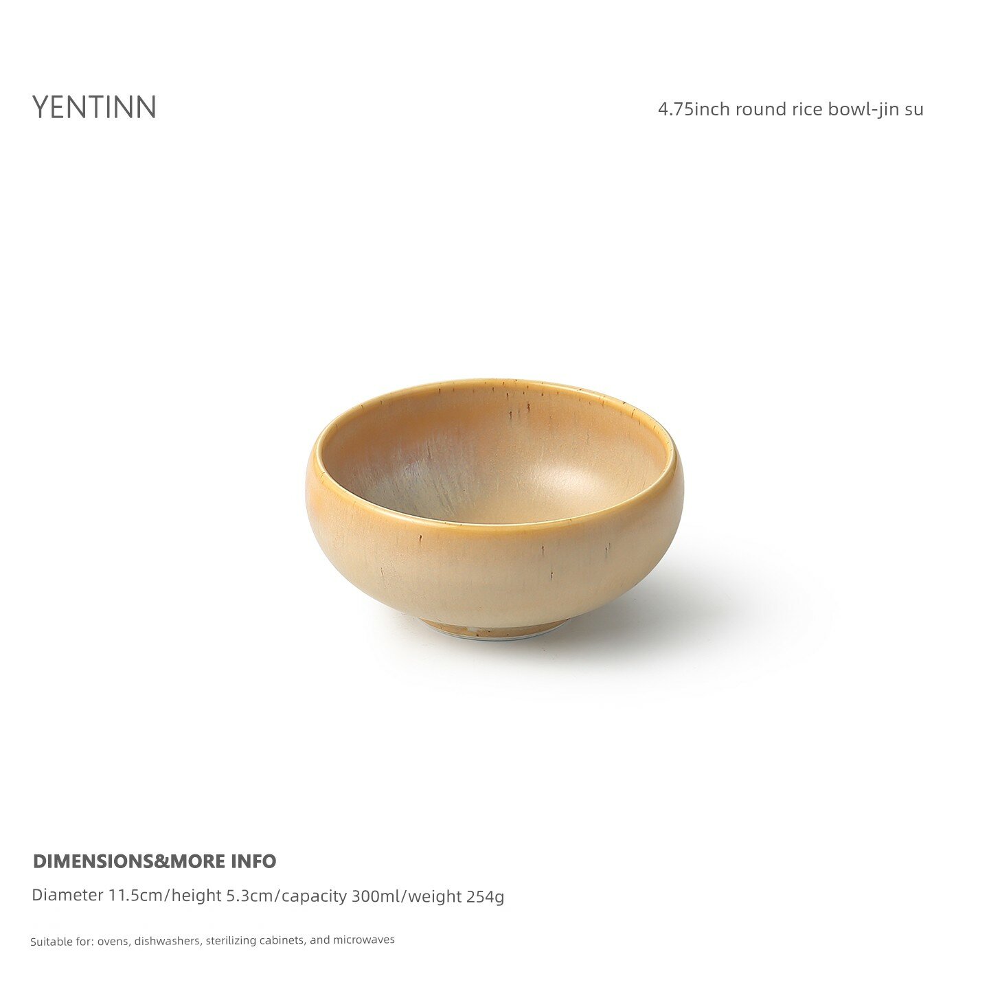 Керамическая миска для риса YENTINN в китайском стиле, приготовленная в печи, миска для риса на пару, миска для