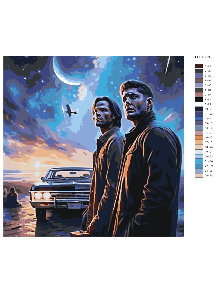 Картина по номерам, 40 x 40, ELLU-0074, Сверхъестественное