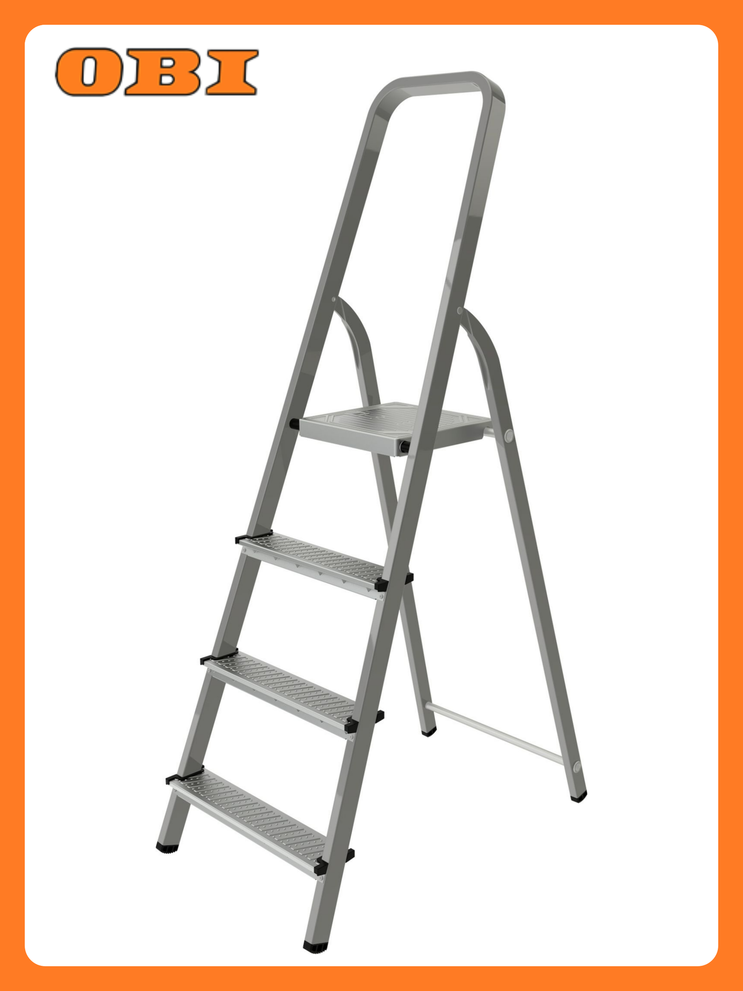 Стремянка "Новая Высота" 1х4 ступеней, максимальная нагрузка 150кг