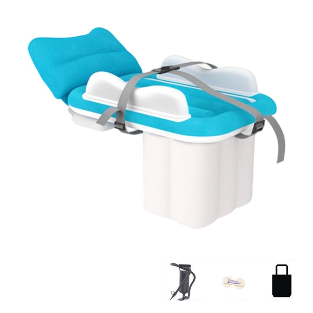 Детская надувная кровать для путешествий-lake green с ручным насосом