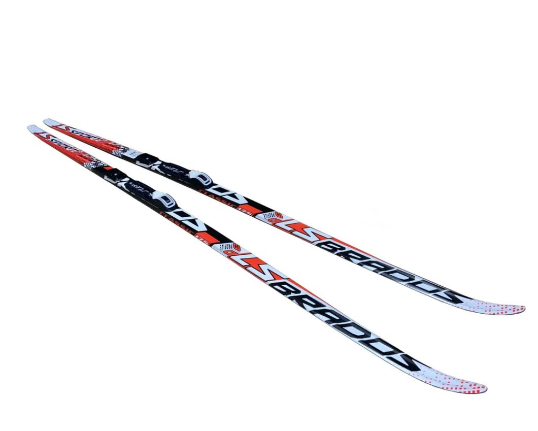 Лыжи STC Brados, длина 175 см, крепления NNN, без палок, красные
