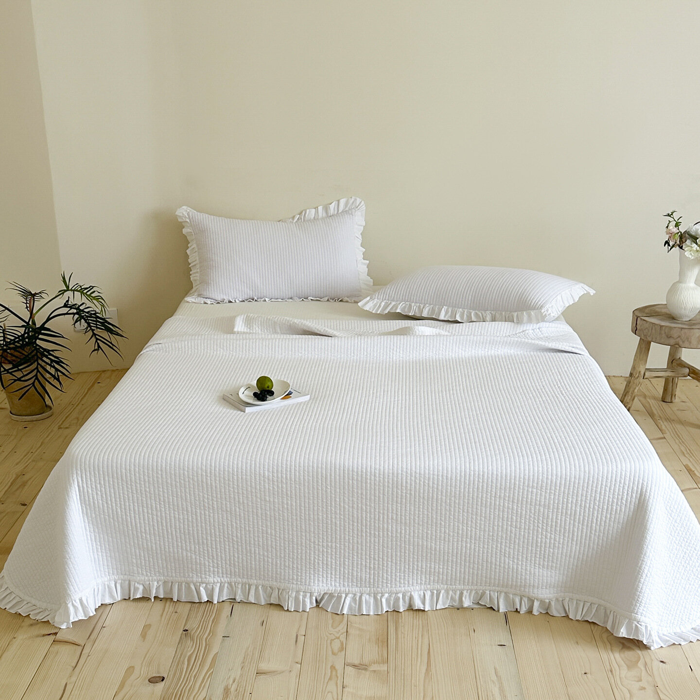 Двустороннее стеганое покрывало из чистого хлопка в прямую полоску в корейском стиле, 60 штук, высокотемпературное