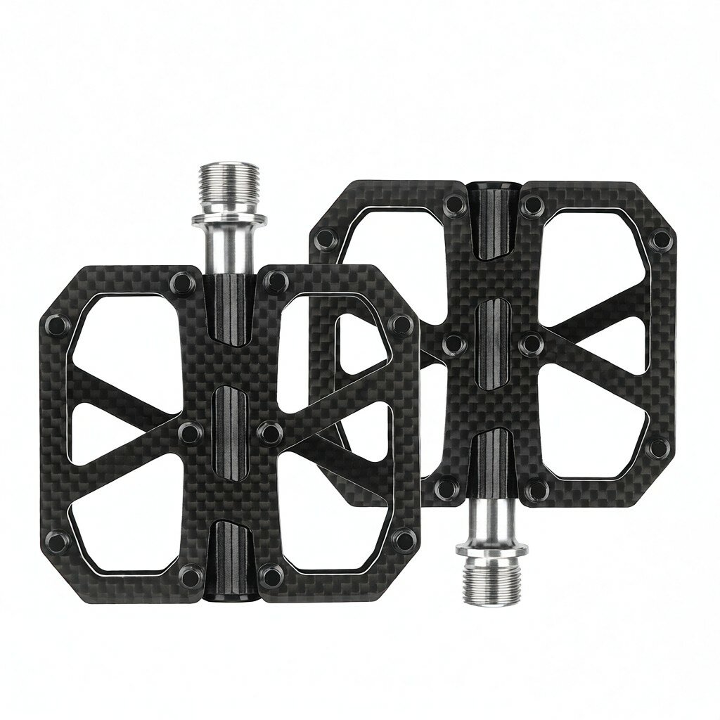 MTB Flat Pedals Road Bike Pedals Folding Bike Pedals Carbon Fiber Ti Axle Aluminum Material Size 8.56cm/3.37in x 1.65cm/0.65in Weight 185g/6.53oz per pair 1 x Pair Anti-Slip Corrosion Easy Install for Longtime Riding