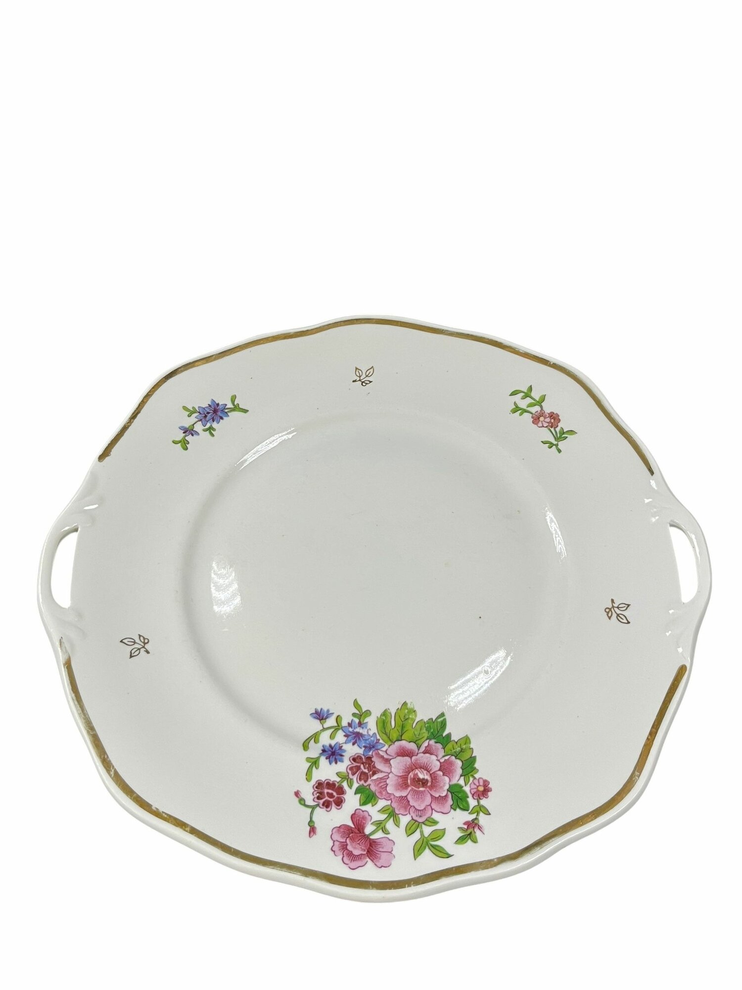 Советский фарфоровый поднос для пирожков, Дулёво 1965 год.