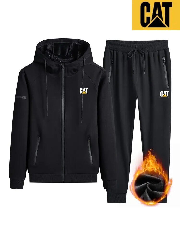 Комплект одежды Caterpillar Спортивный костюм с капюшоном -худи и брюки/трехслойный комплект, для тренировок, отдыха и улицы, size 46-58